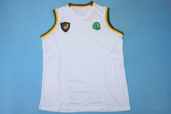 Cameroon 2002 Sleeveless Away Retro Jersey [Free Shipping]